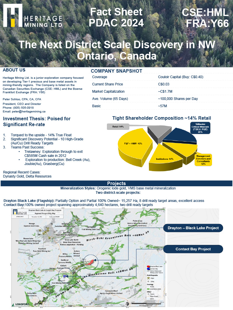 Fact Sheet - Heritage Mining